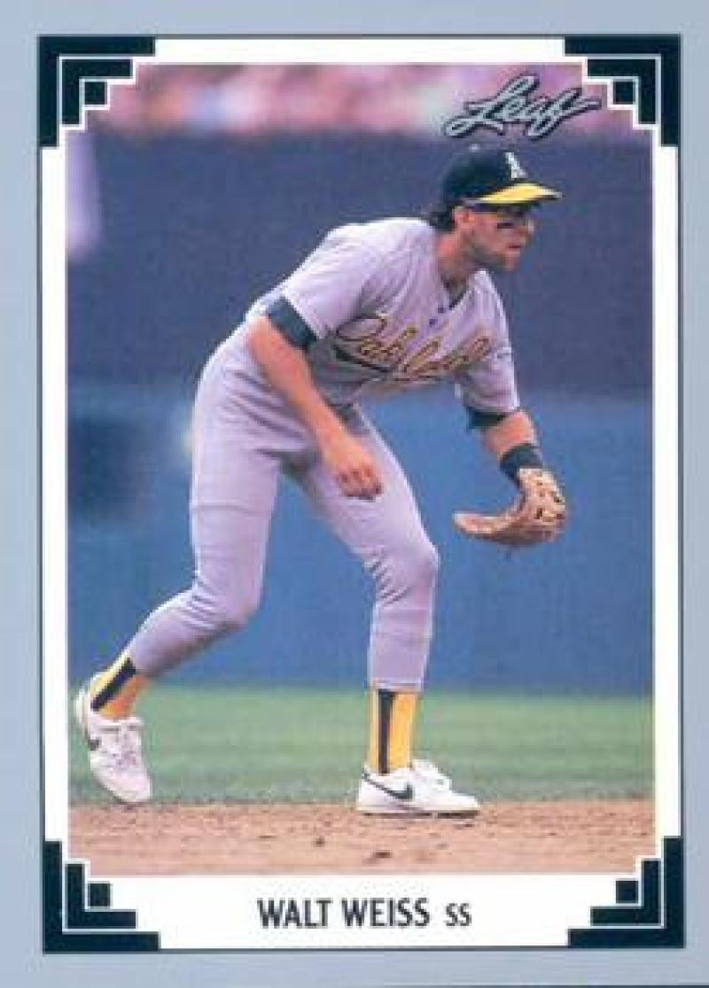 1991 Leaf #50 Walt Weiss VG Oakland Athletics - Under the Radar Sports