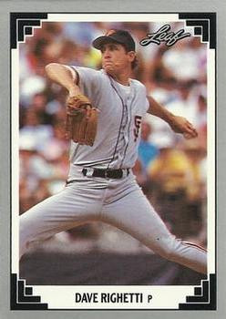 1991 Leaf #301 Dave Righetti VG San Francisco Giants - Under the Radar ...