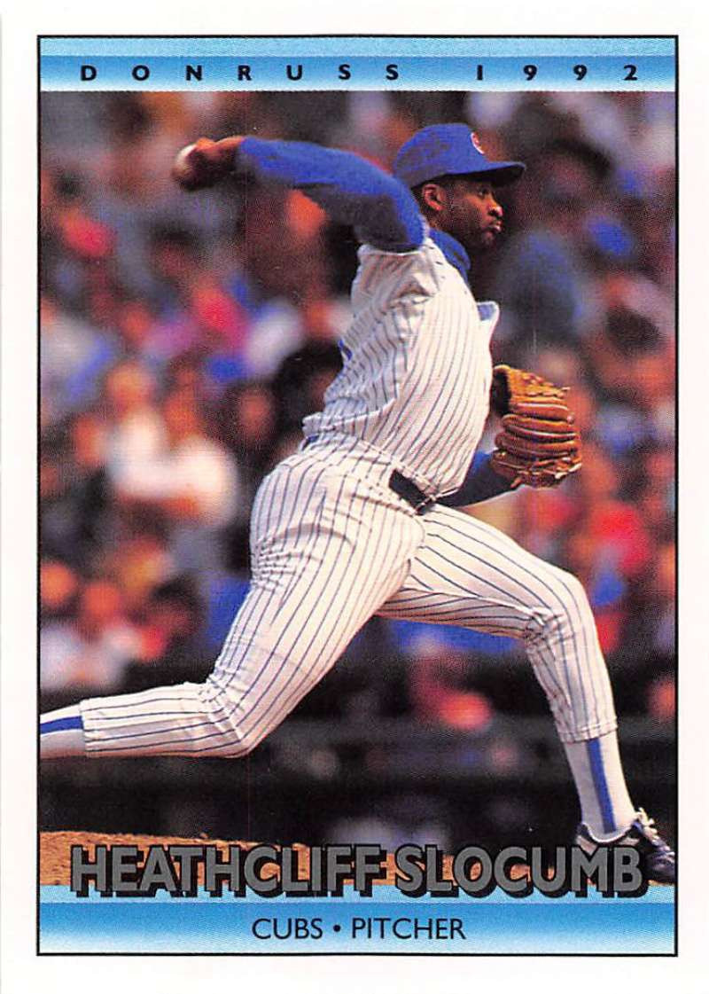 1992 Donruss #334 Heathcliff Slocumb VG Chicago Cubs - Under the Radar ...