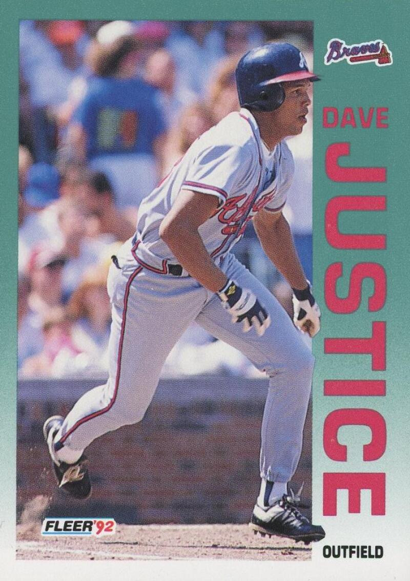 1992 Fleer #360 David Justice VG Atlanta Braves - Under the Radar Sports