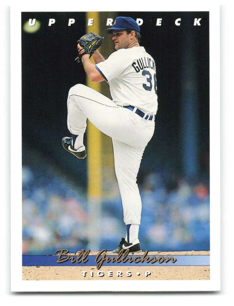 1993 Upper Deck #398 Bill Gullickson VG Detroit Tigers - Under the ...
