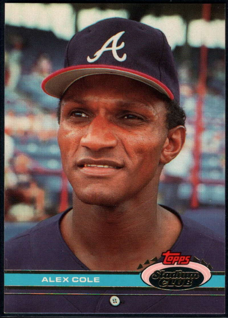 1991 Stadium Club #392 Alex Cole UER VG Cleveland Indians - Under the ...