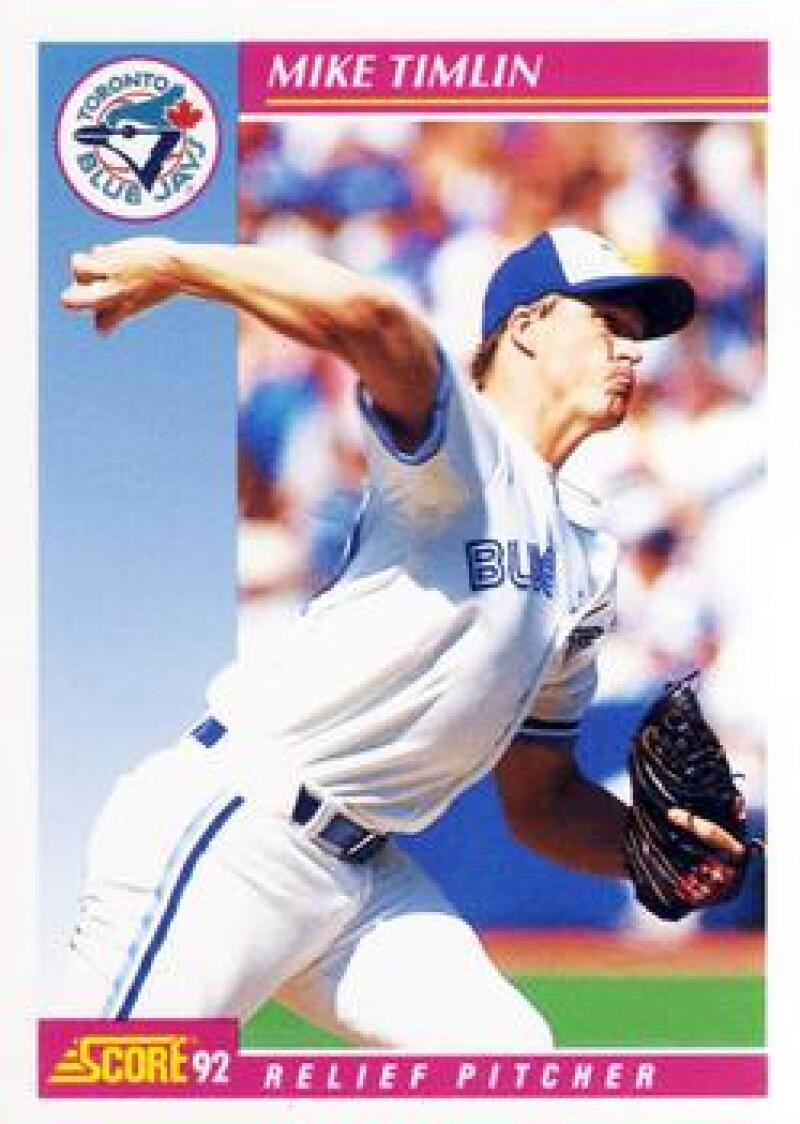 1992 Score #214 Mike Timlin VG Toronto Blue Jays - Under the Radar Sports