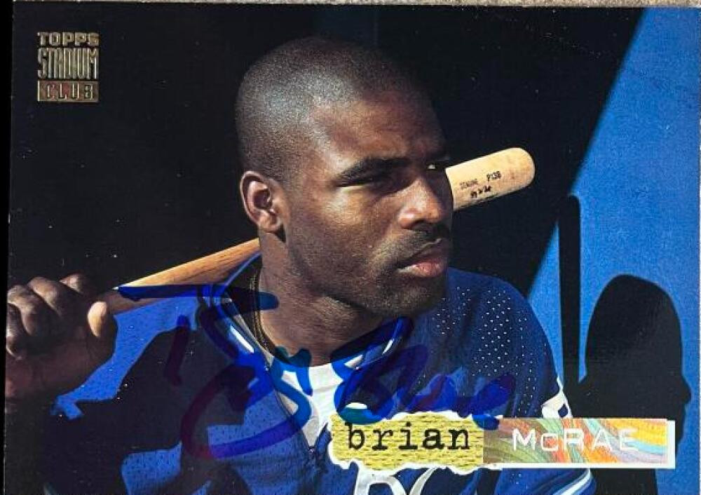 Brian McRae Autographed 1994 Stadium Club Golden Rainbow #520 - Under ...