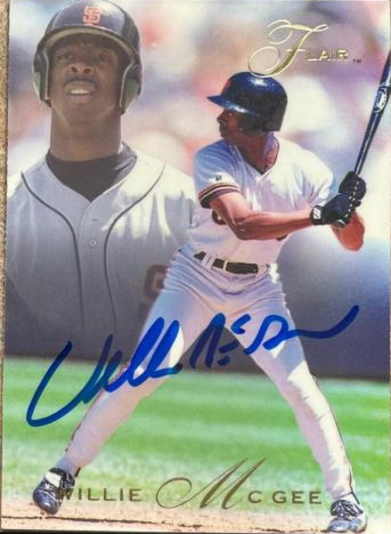 Willie McGee Autographed 1993 Flair #145 - Under the Radar Sports