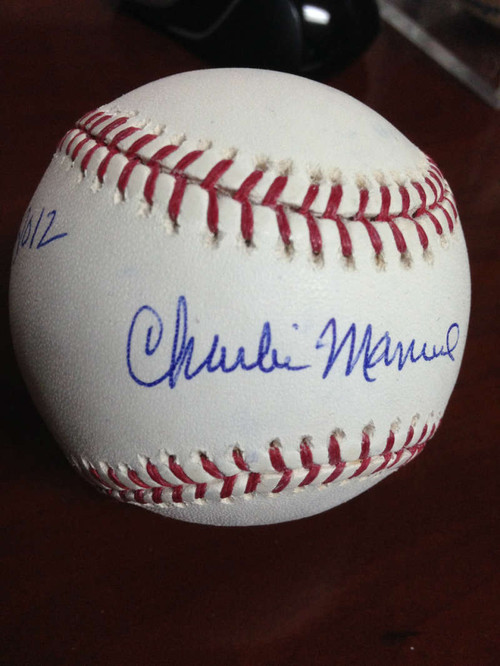 Charlie Manuel Autographed ROMLB baseball - Under the Radar Sports
