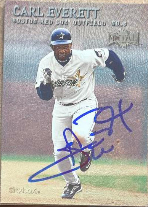 Carl Everett Autographed 2000 Metal #60 - Under the Radar Sports