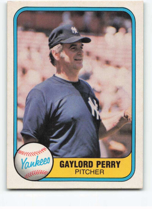 1981 Fleer #91 Gaylord Perry VG New York Yankees - Under the Radar Sports