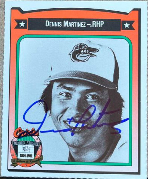 Dennis Martinez Autographed 1991 Crown/Coca Cola All-Time Baltimore ...