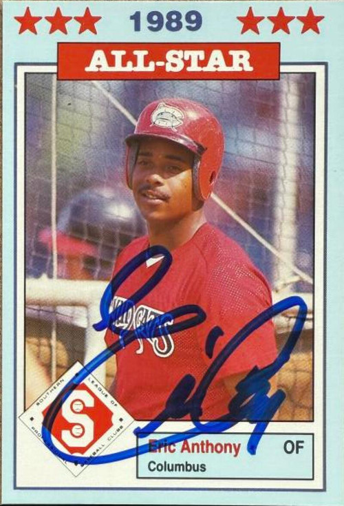 Eric Anthony Autographed 1989 Jennings Southern League All-Stars #3 ...