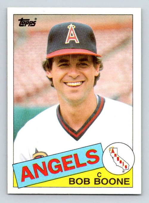 1985 Topps #348 Bob Boone VG California Angels - Under the Radar Sports