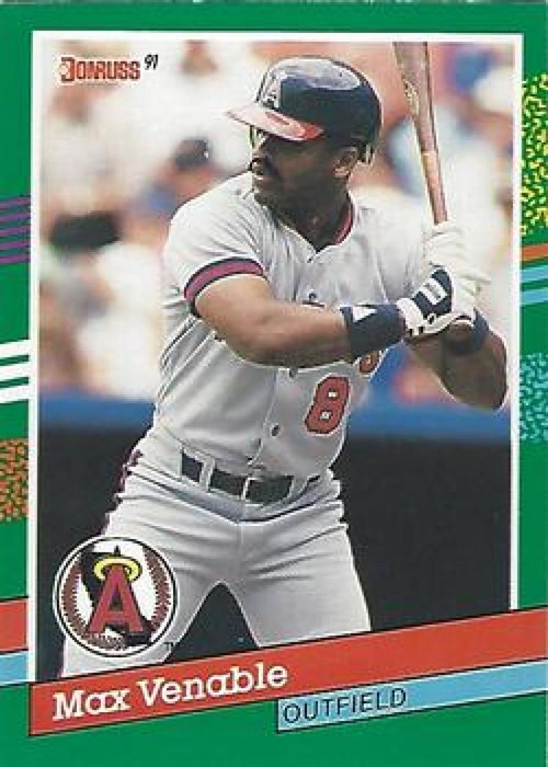 1991 Donruss #510 Max Venable VG California Angels - Under the Radar Sports