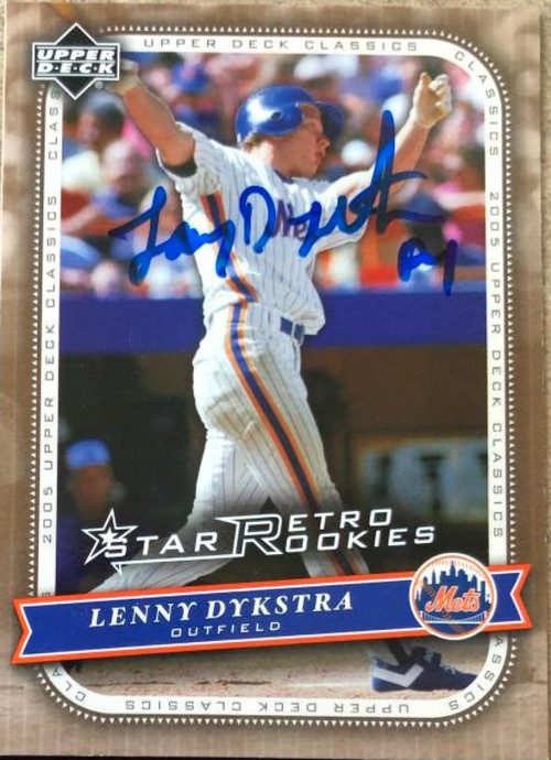 Lenny Dykstra Autographed 2005 Upper Deck Classics #118 - Under the ...