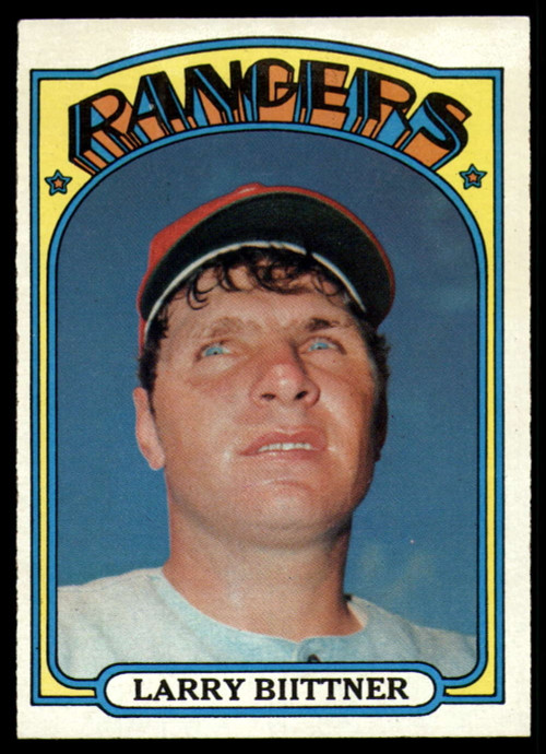 1972 Topps #122 Larry Biittner VG RC Rookie Texas Rangers - Under the ...