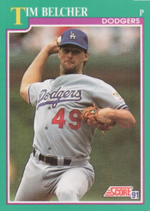 1991 Score #187 Tim Belcher VG Los Angeles Dodgers - Under the Radar Sports