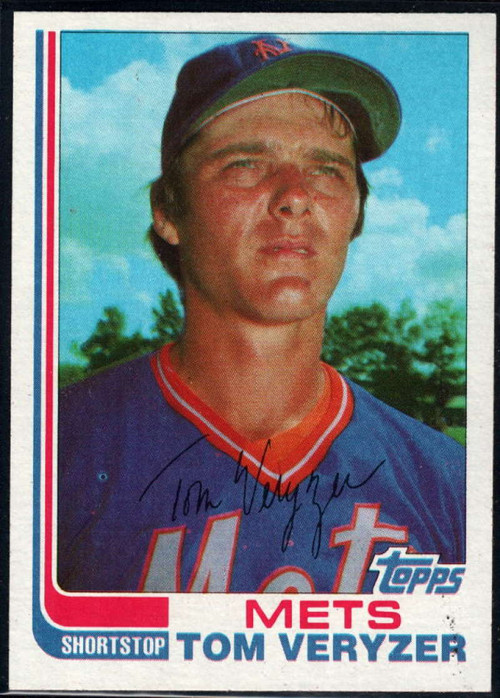 1982 Topps Traded #123T Tom Veryzer VG New York Mets - Under the Radar ...