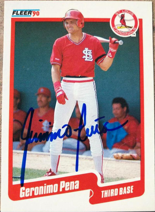 Geronimo Pena Autographed 1990 Fleer Update #U-52 - Under the Radar Sports
