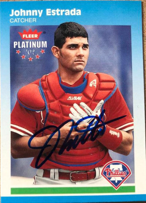 Johnny Estrada Autographed 2002 Fleer Platinum #194 - Under the Radar ...