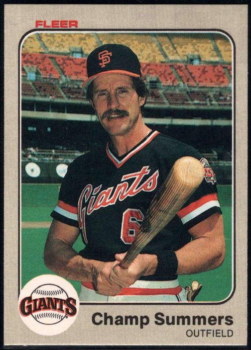 1983 Fleer #274 Champ Summers VG San Francisco Giants - Under the Radar ...