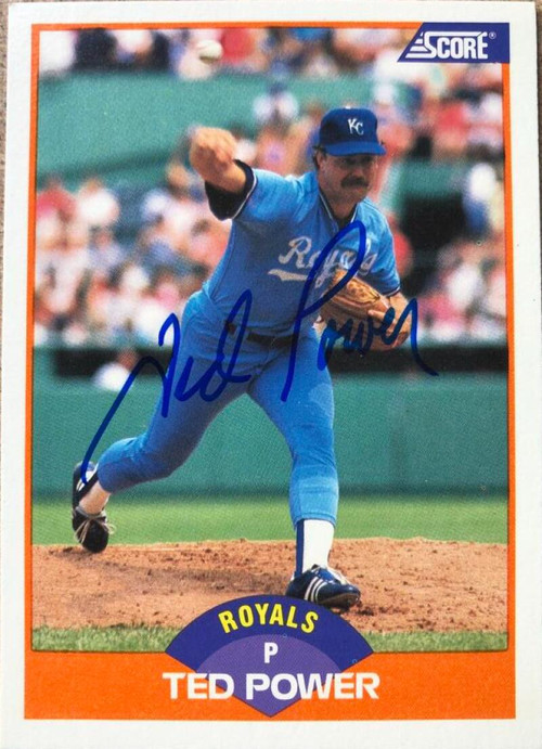 Ted Power Autographed 1989 Score #348 - Under the Radar Sports