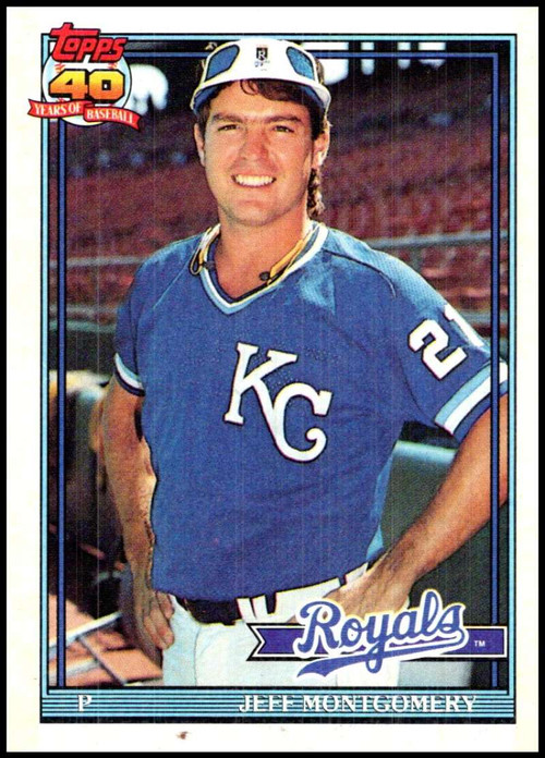 1991 Topps #371 Jeff Montgomery VG Kansas City Royals - Under the Radar ...