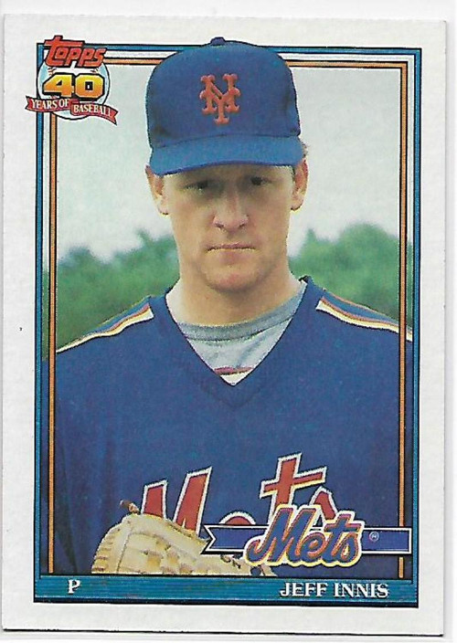 1991 Topps #443 Jeff Innis VG New York Mets - Under the Radar Sports