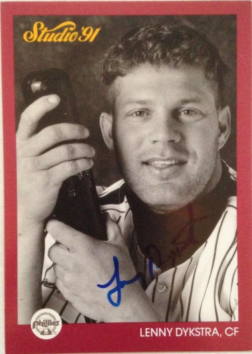 Lenny Dykstra Autographed 1991 Studio #213 - Under the Radar Sports
