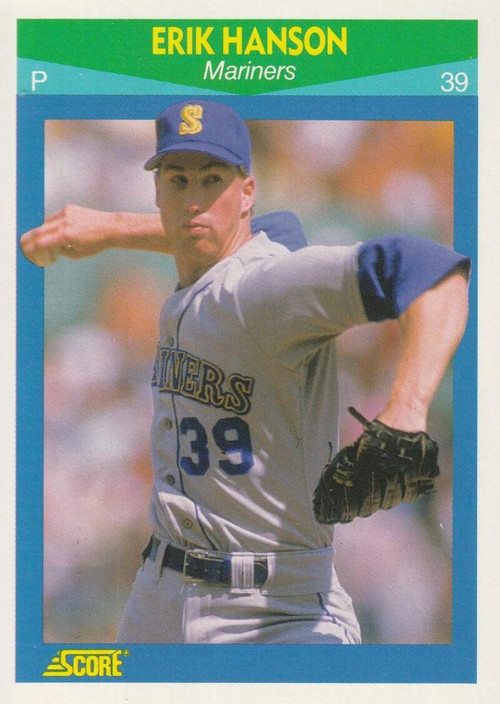 1990 Score Rising Stars #85 Erik Hanson VG Seattle Mariners - Under the ...