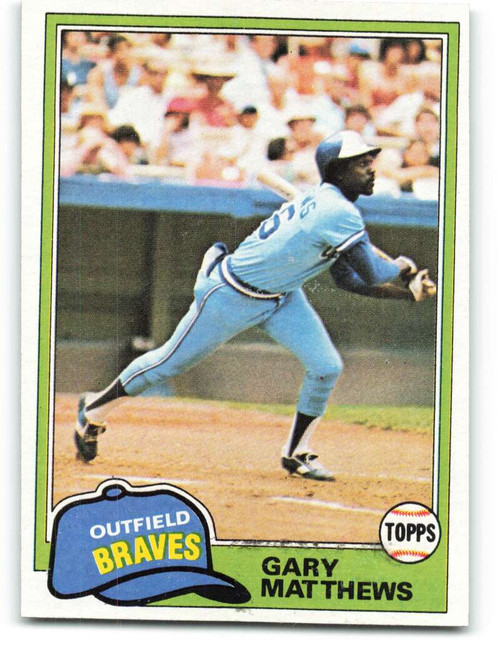 1981 Topps #528 Gary Matthews VG Atlanta Braves - Under the Radar Sports