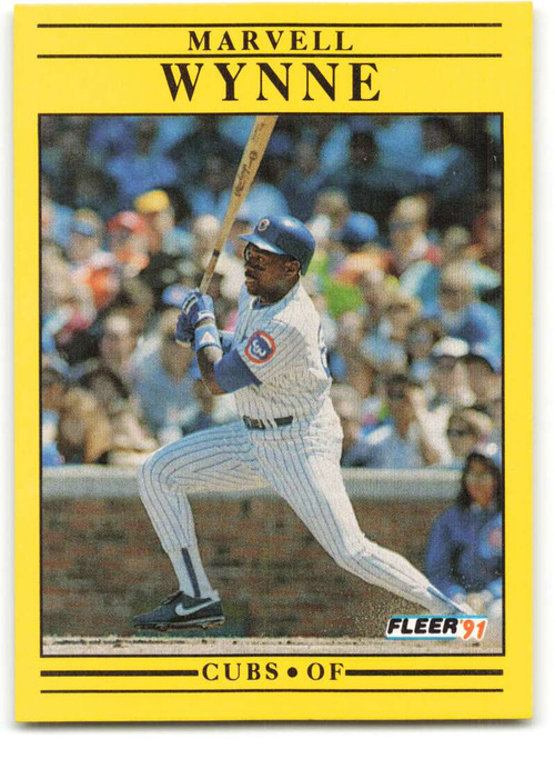1991 Fleer #441 Marvell Wynne VG Chicago Cubs - Under the Radar Sports