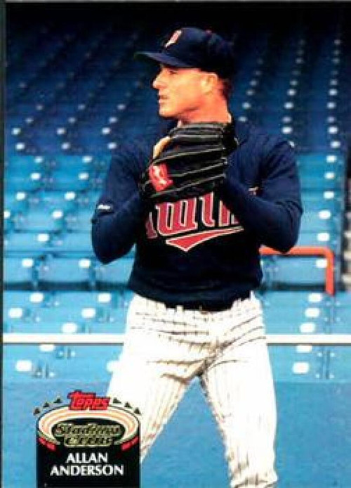 1992 Stadium Club #204 Allan Anderson VG Minnesota Twins - Under the ...