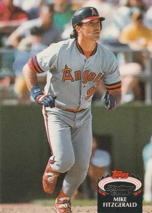 1992 Stadium Club #844 Mike Fitzgerald VG California Angels - Under the ...