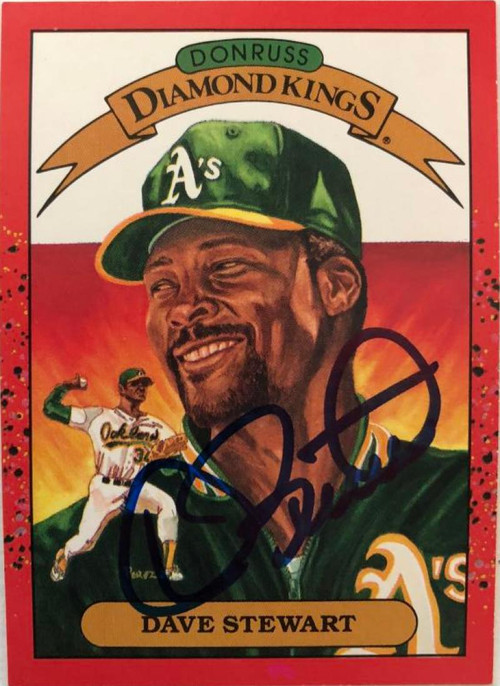 SOLD 5322 Dave Stewart Autographed 1990 Donruss #6 Diamond Kings ...