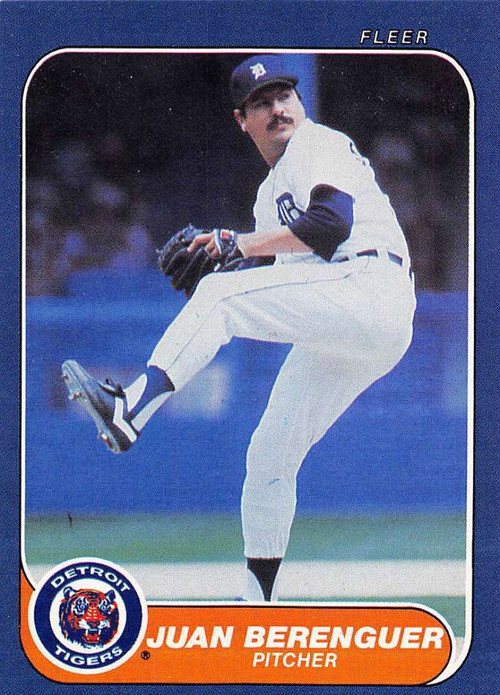 1986 Fleer #221 Juan Berenguer VG Detroit Tigers - Under the Radar Sports