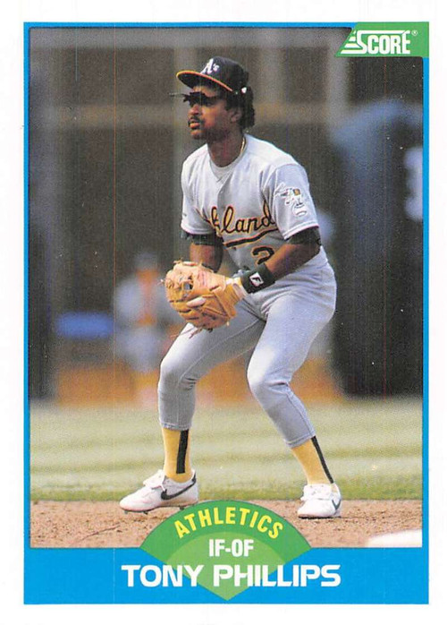 1989 Score #156 Tony Phillips VG Oakland Athletics - Under the Radar Sports