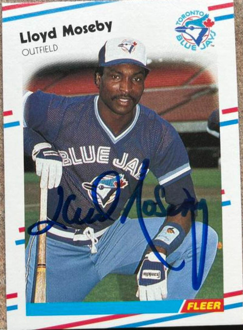 Lloyd Moseby Autographed 1988 Fleer #119 - Under the Radar Sports