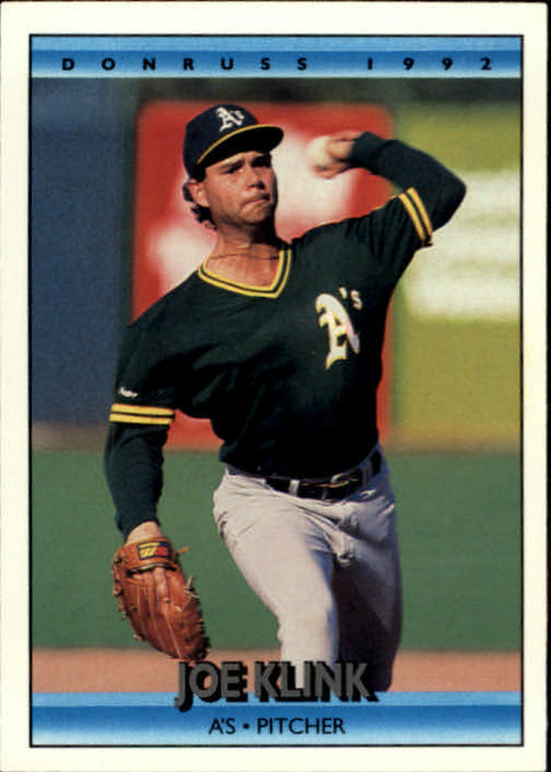 1992 Donruss #183 Joe Klink VG Oakland Athletics - Under the Radar Sports