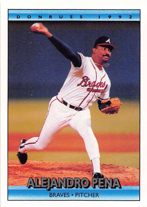 1992 Donruss #772 Alejandro Pena VG Atlanta Braves - Under the Radar Sports