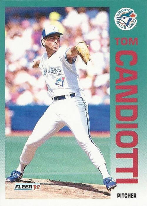 1992 Fleer #326 Tom Candiotti VG Toronto Blue Jays - Under the Radar Sports
