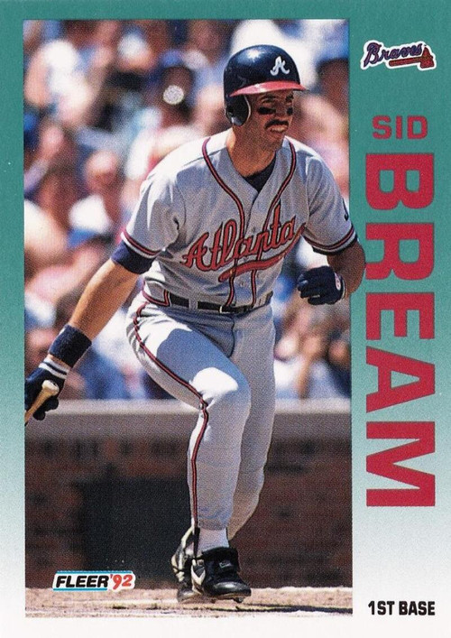 1992 Fleer #354 Sid Bream VG Atlanta Braves - Under the Radar Sports