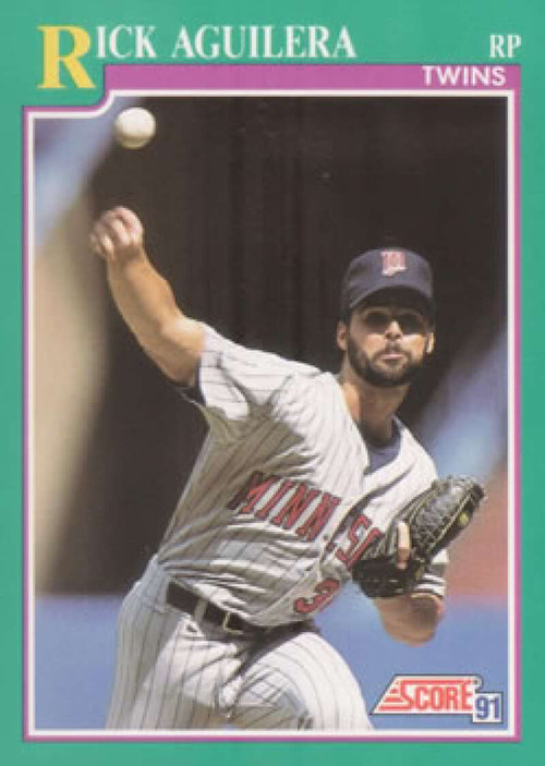 1991 Score #170 Rick Aguilera VG Minnesota Twins - Under the Radar Sports