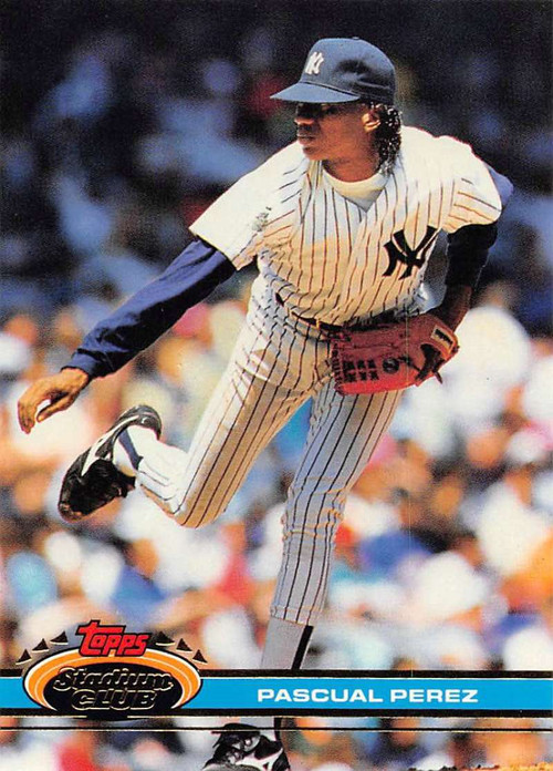 1991 Stadium Club #485 Pascual Perez VG New York Yankees - Under the ...
