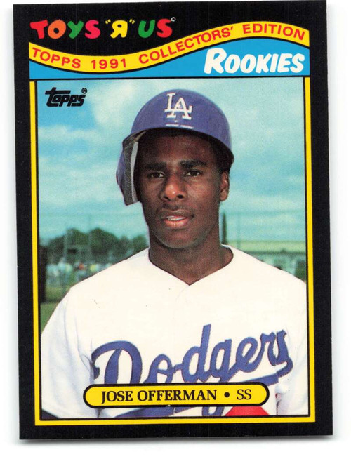 1991 Topps Toys R Us Rookies #23 Jose Offerman NM_MT Los Angeles ...