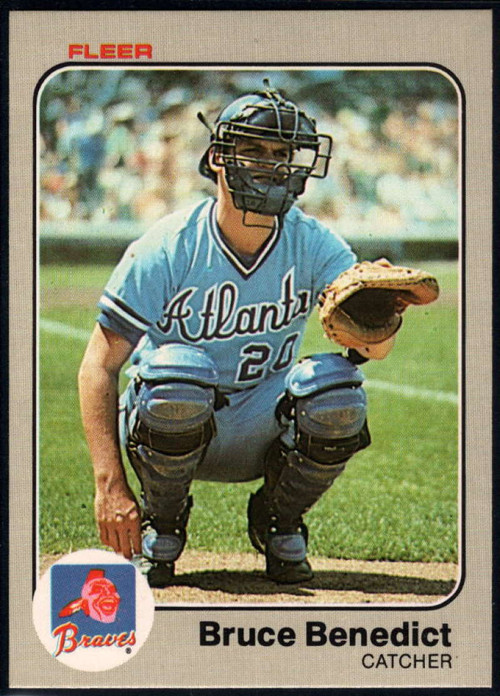 1983 Fleer #130 Bruce Benedict VG Atlanta Braves - Under the Radar Sports