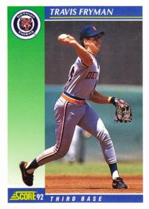 1992 Score #65 Travis Fryman VG Detroit Tigers - Under the Radar Sports