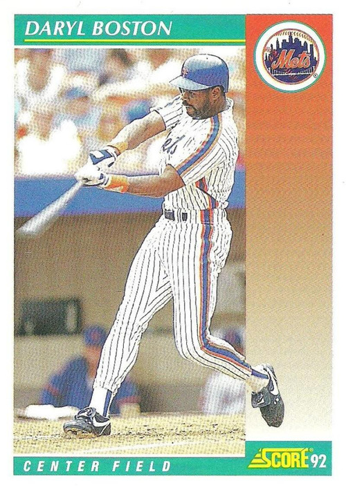 1992 Score #276 Daryl Boston VG New York Mets - Under the Radar Sports