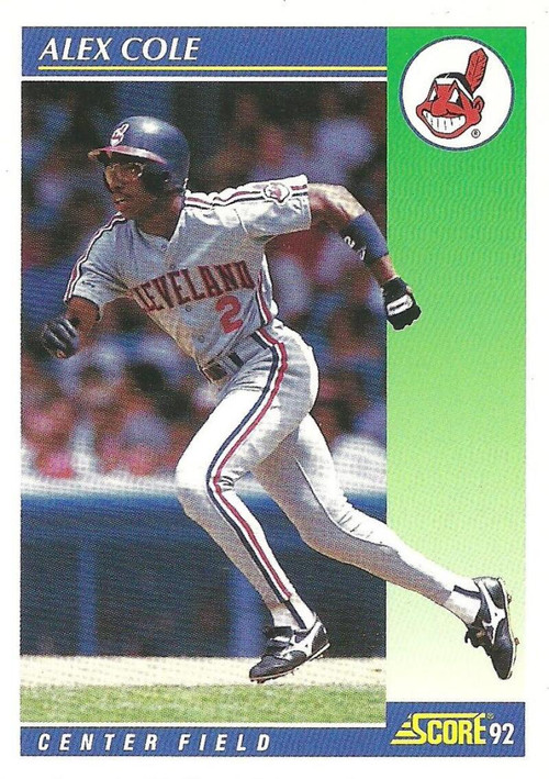1992 Score #463 Alex Cole VG Cleveland Indians - Under the Radar Sports