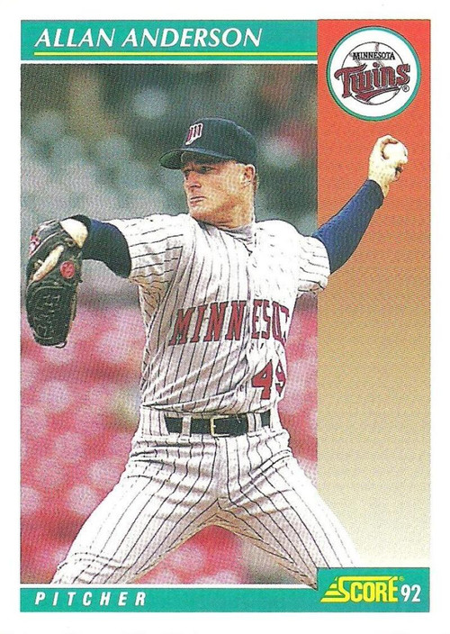 1992 Score #731 Allan Anderson VG Minnesota Twins - Under the Radar Sports