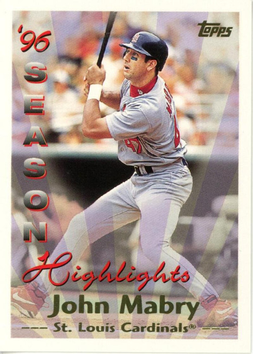1997 Topps #102 John Mabry HL VG St. Louis Cardinals - Under the Radar ...