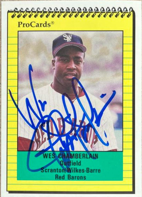 Wes Chamberlain Autographed 1991 ProCards #2550 - Under the Radar Sports